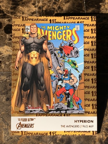 2022 Fleer Ultra Avengers 1st Appearance Hyperion FA-8 Orange Foil 177/ ...