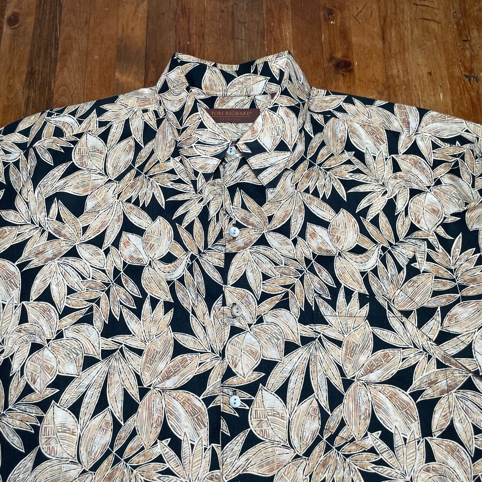 Tori Richard Shirt Mens XL Large Foral Button Up Casual Preppy ...