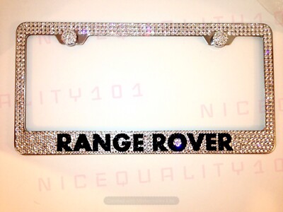 Range Rover License Plate Frame Holder Made with Swarovski Crystals | eBay