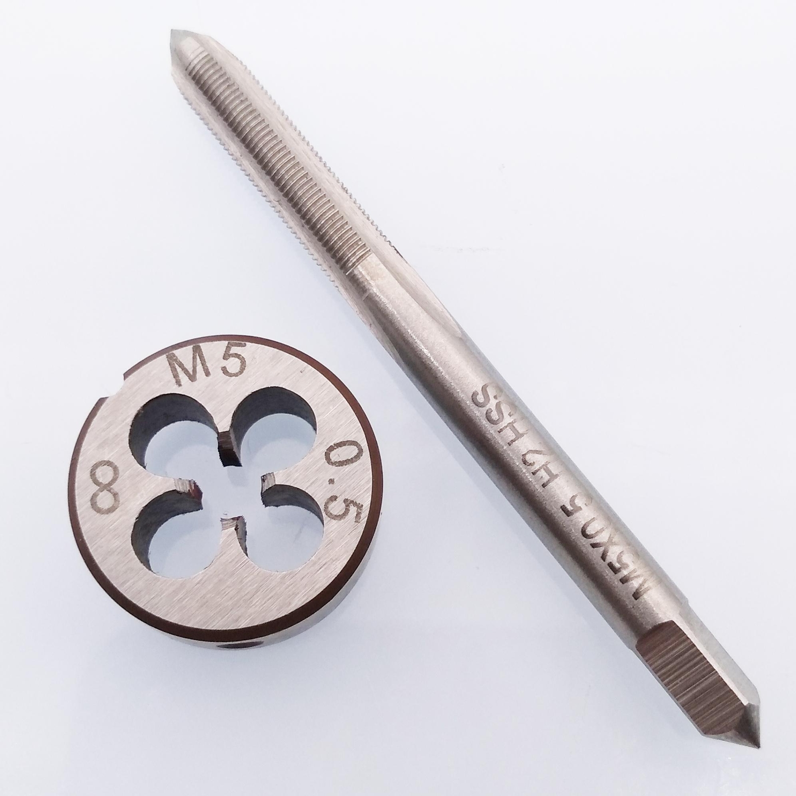 US Stock HSS M5 x 0.5mm Tap & M5 x 0.5mm Die Metric Thread Right Hand ...