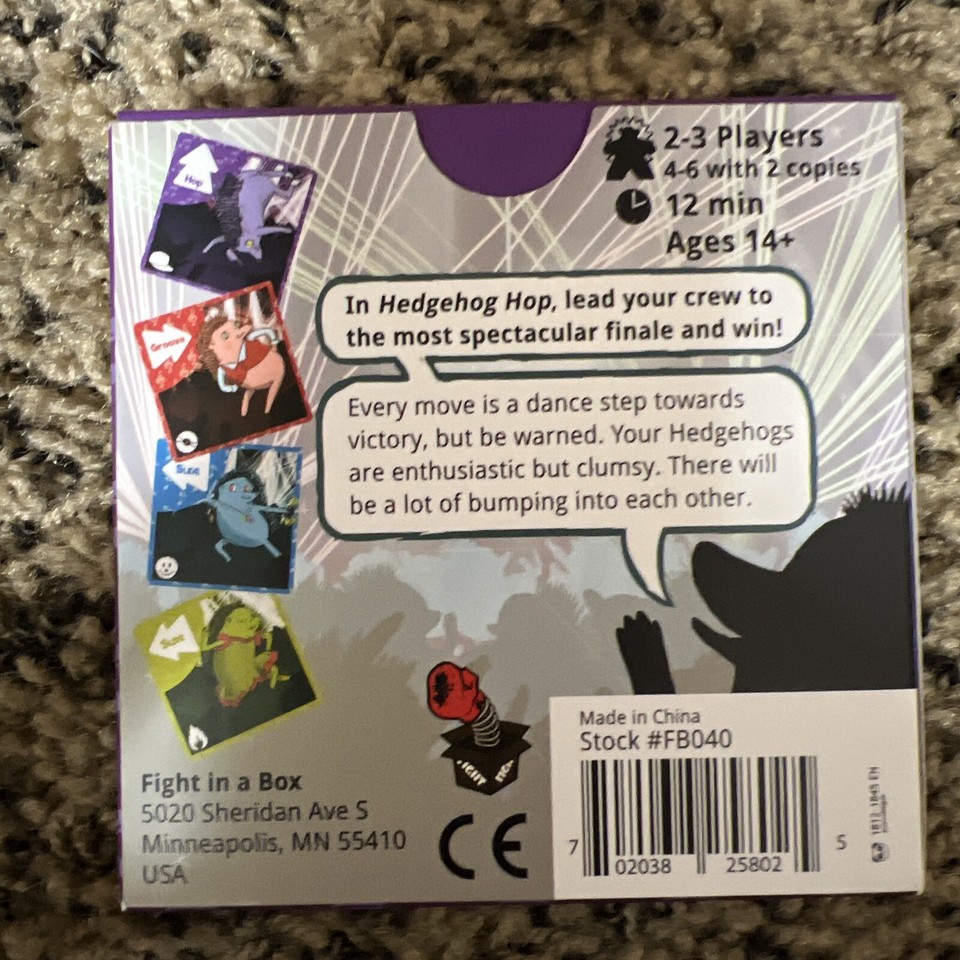Fight in a Box Boardgame Hedgehog Hop Box VG+ | eBay