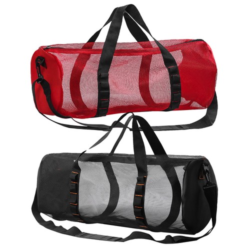 Oversized Beach Duffle Bag Mesh Dive Scuba Snorkeling Totes Zipper ...
