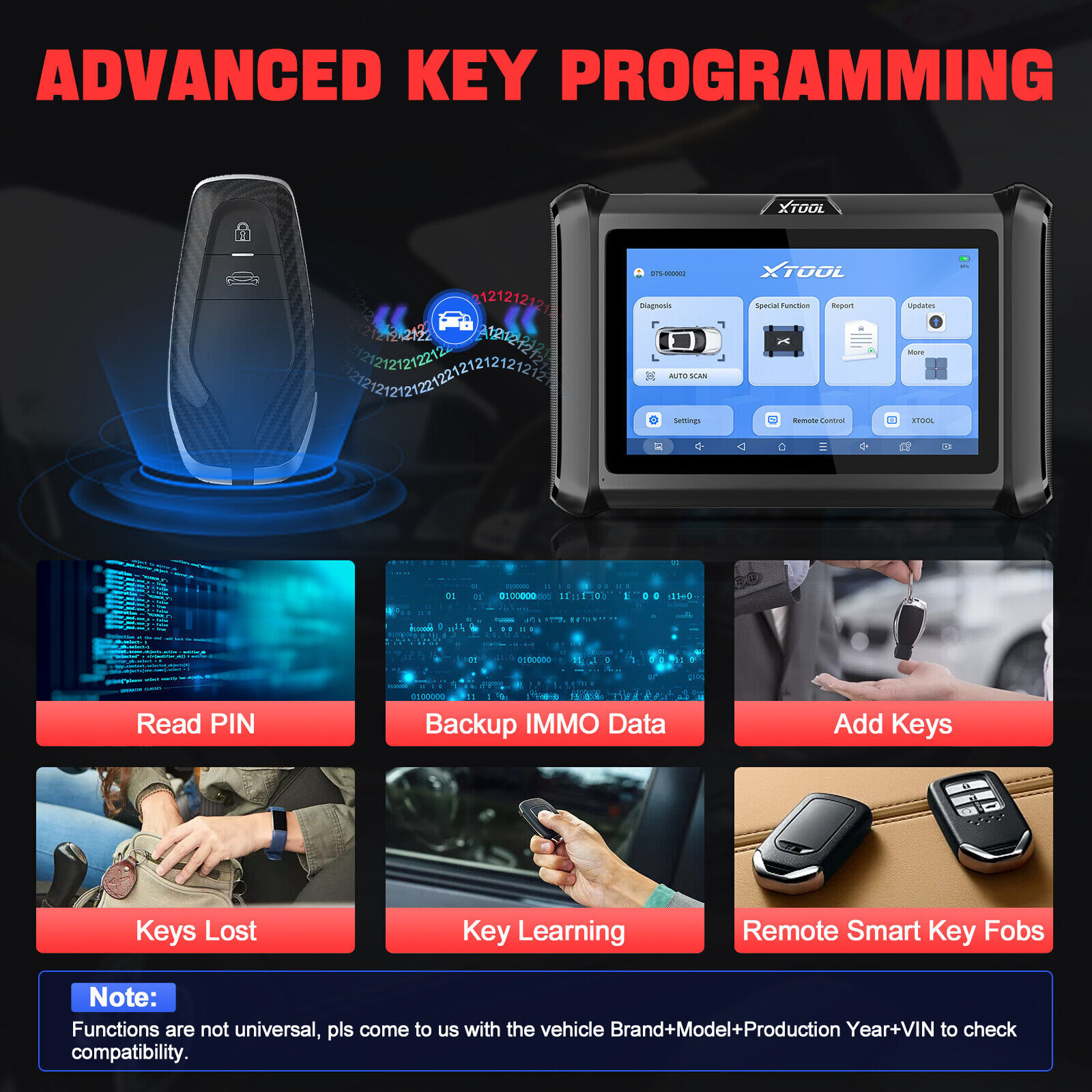 XTOOL D7 D7S D8 D8BT D9 D9PRO All System Diagnostic Scanner Key Coding - USED | eBay