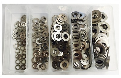 Flat Washer Kit 3/16 1/4 5/16 3/8 1/2 Stainless Grade Imperial 304 225 ...