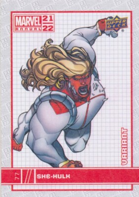 #77 SHE-HULK 2021-22 Upper Deck Marvel Annual CANVAS VARIANT WINTER ...