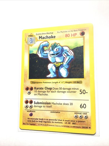 MACHOKE - 34/102 - Base Set SHADOWLESS - Pokemon Card - PL | eBay