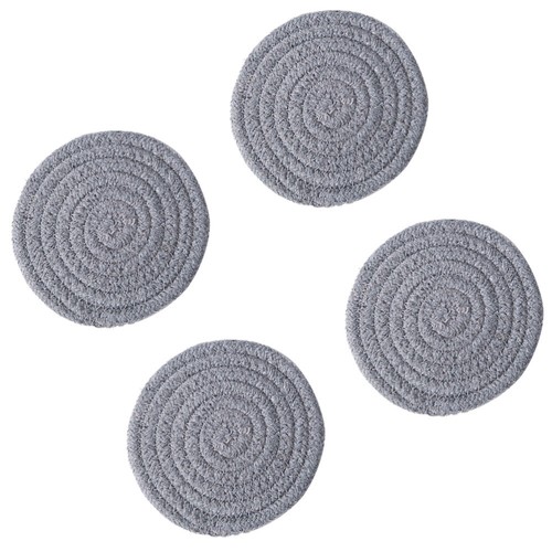 4 PCS Cotton Thread Placemat Heat Resistant Mats Braided Placemats ...