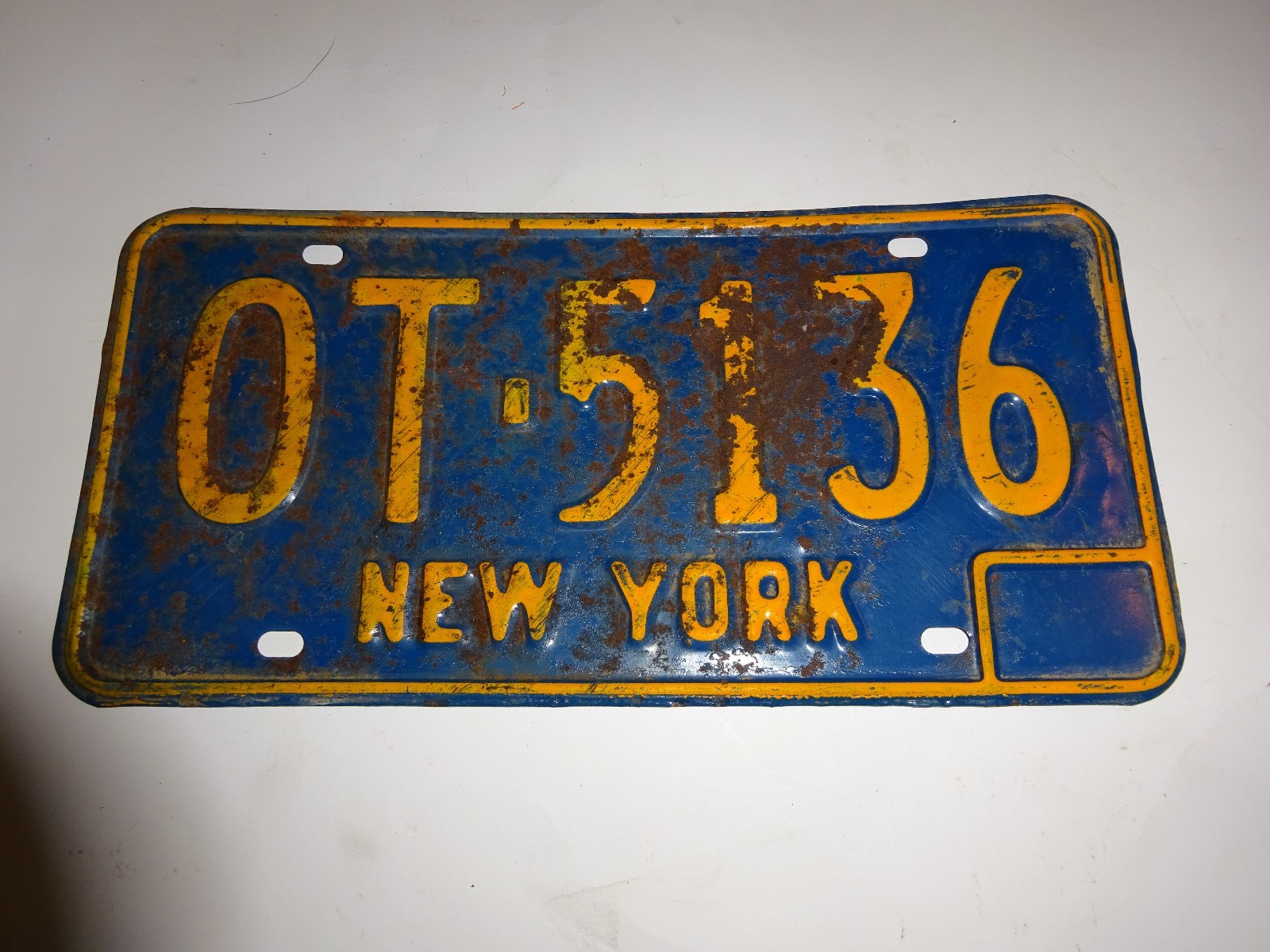 1966-73 New York State License Plate #OT-5136 | eBay