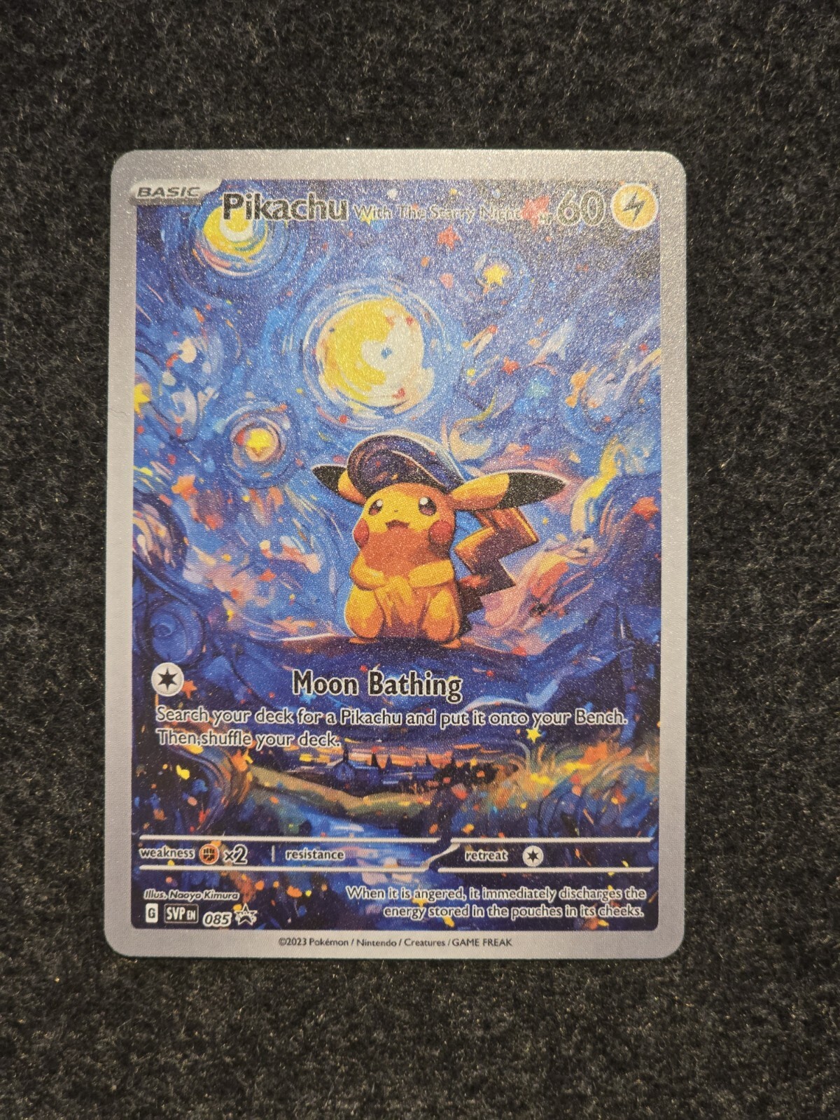 Pikachu Starry Night - Beautiful Moon - Van Gogh - Promo Art No ...