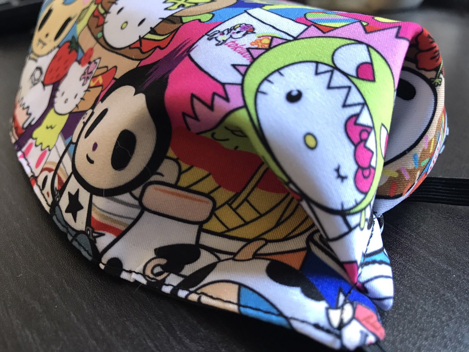 TOKIDOKI HELLO KITTY HANDMADE TRIPLE LAYERS COTTON/POLYESTER MASK ...