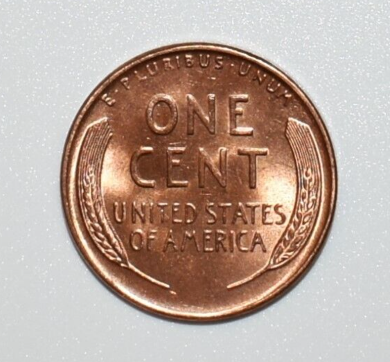 1946 Lincoln Wheat Penny L Rim in Liberty Error Strike Through Mint ...