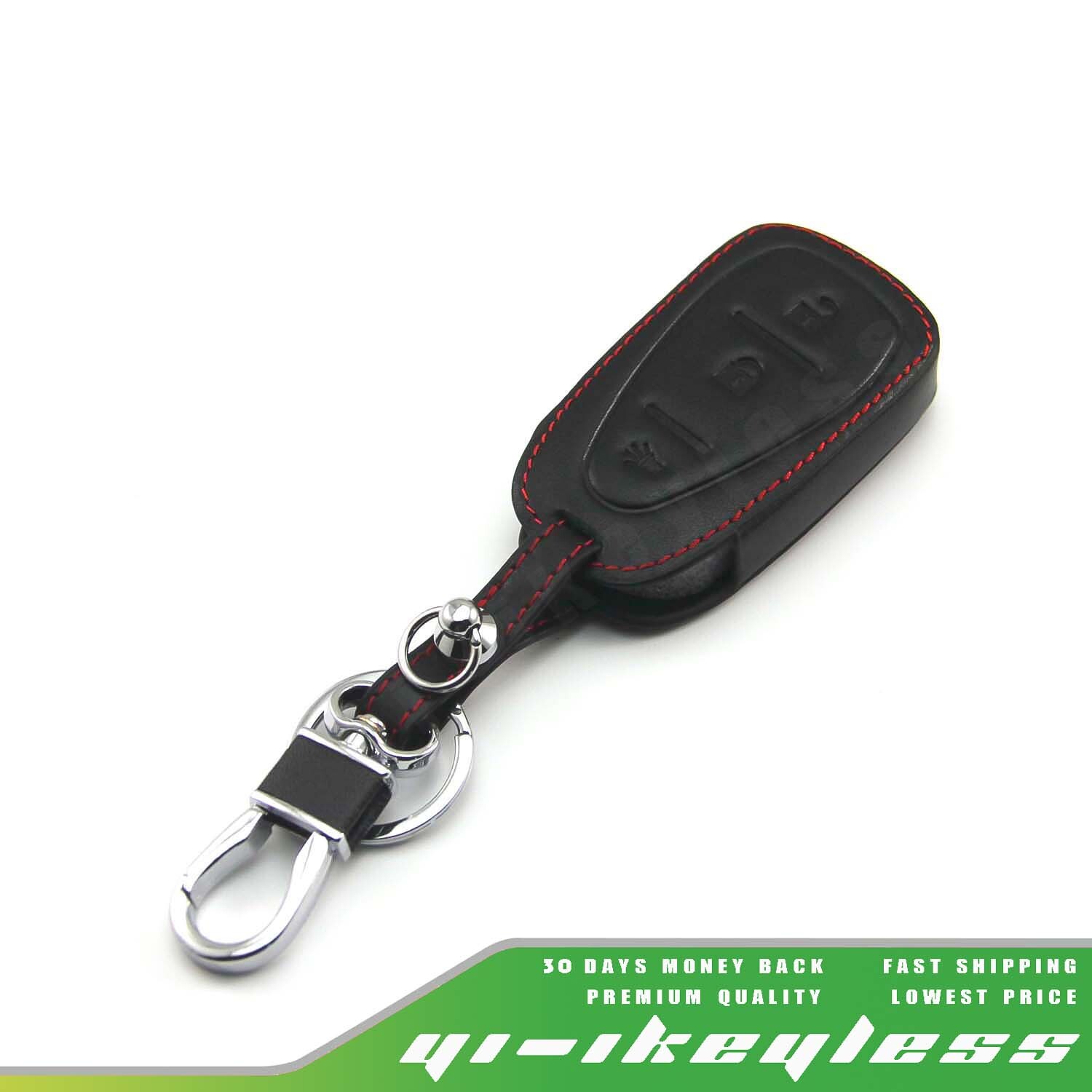Leather Case Cover For Chevrolet Spark Equinox Sonic Remote Smart Key 3 ...