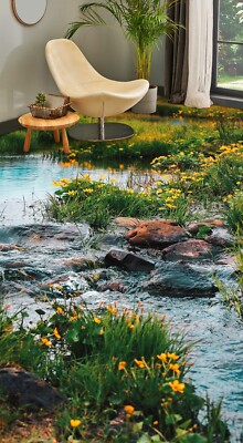 3D Stream Field G6427 Floor WallPaper Murals Wall Print Decal AJ Coco ...