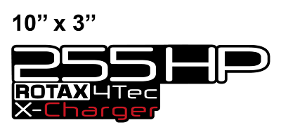 SEA DOO - 255 HP ROTAX - X-Charger STICKERS DECALS SET OF 2 | 10 x 3 ...