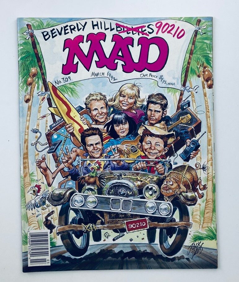Mad Magazine March 1992 No. 309 Beverly Hills 90210 6.0 FN Fine No ...