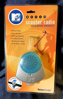 Vtg MTV Digital Radio AM/FM Stereo Radio SCOOTER RADIO 2001 By Refac ...
