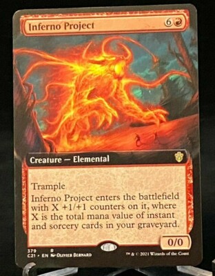 MTG Magic the Gathering Commander 2021 Extended Art Inferno Project ...