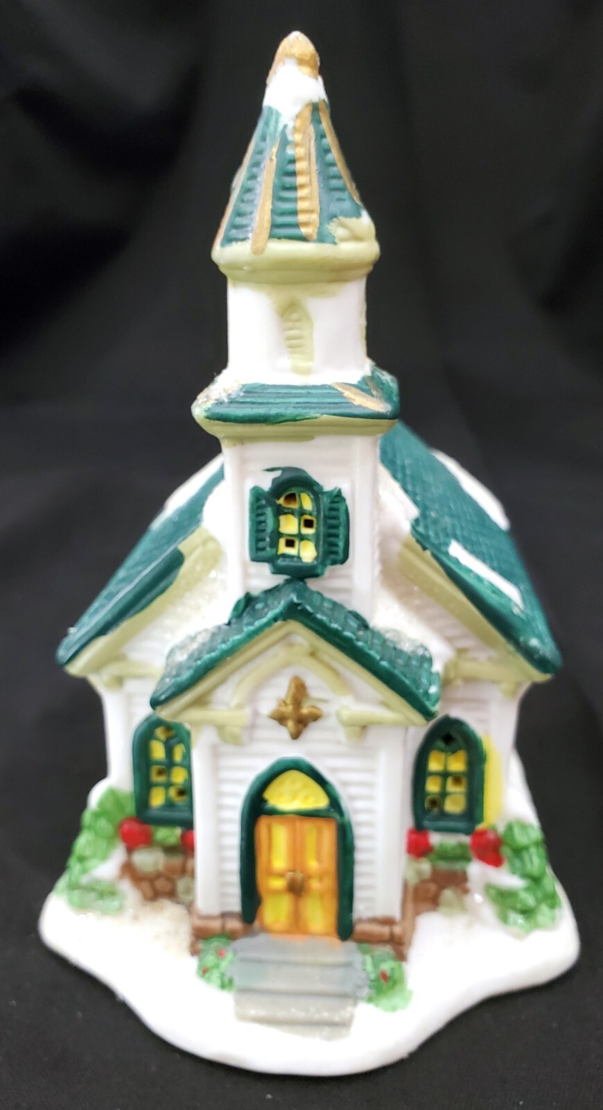 Cobblestone Corners CHURCH Small Christmas Village chapel building 5-3/ ...