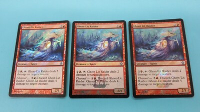 3x FOIL RELEASE GHOST-LIT RAIDER SAVIORS MTG MAGIC GATHERING NM ...