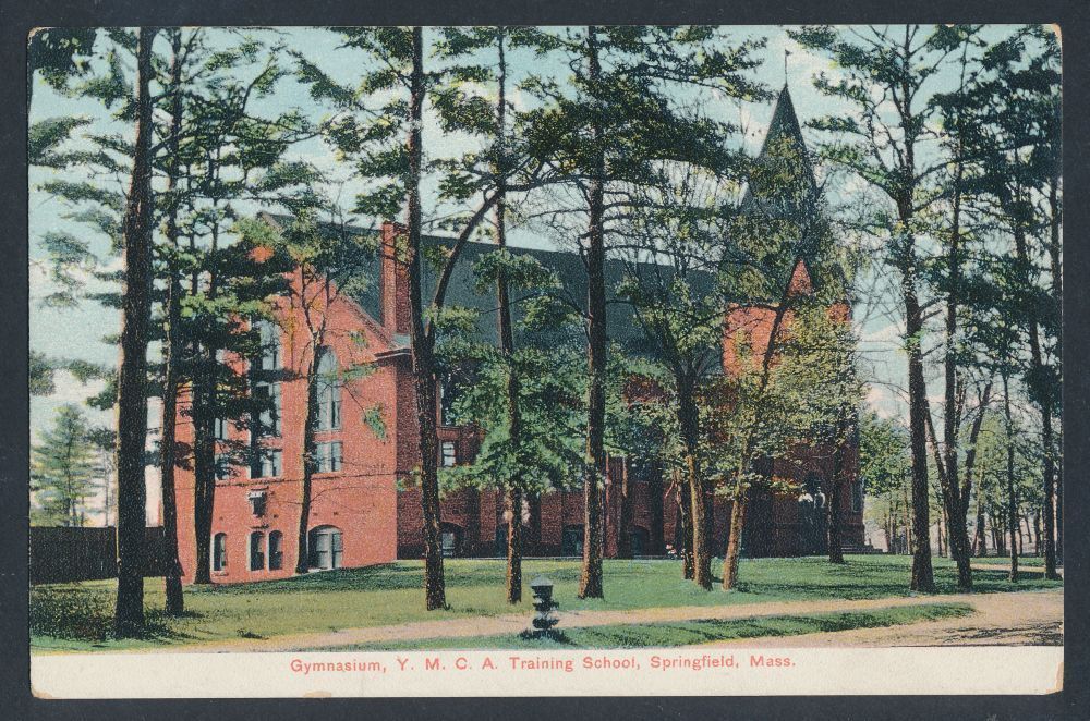 1907 THE BIRTHPLACE OF BASKETBALL, Springfield YMCA Gymnasium Postcard ...