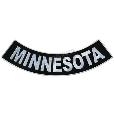 Hot Leathers Black 12x3 In Minnesota Bottom Rocker Patch - PPM5045 | eBay