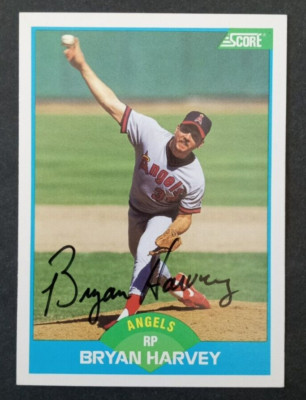 1989 Score SIGNED: Bryan Harvey, ANGELS #185 | eBay