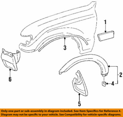 53852-60040-C0 Toyota Pad, front wheel opening extension, no.1 ...