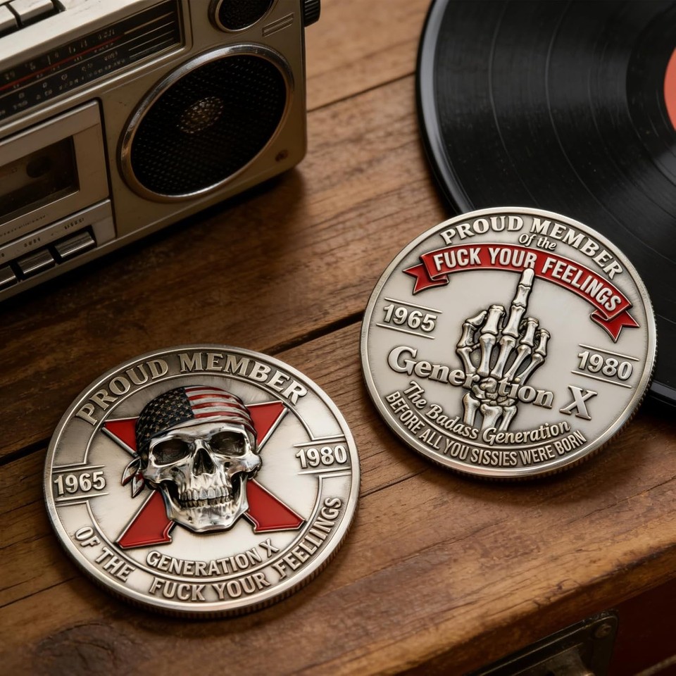 1/5PCS Gen X Skull Coin, Vintage Generation X Commemorative Coin | eBay