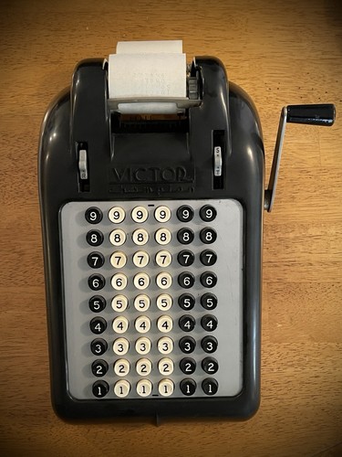 Vintage Victor Champion 6-Column Hand Crank Adding Machine | Tested ...