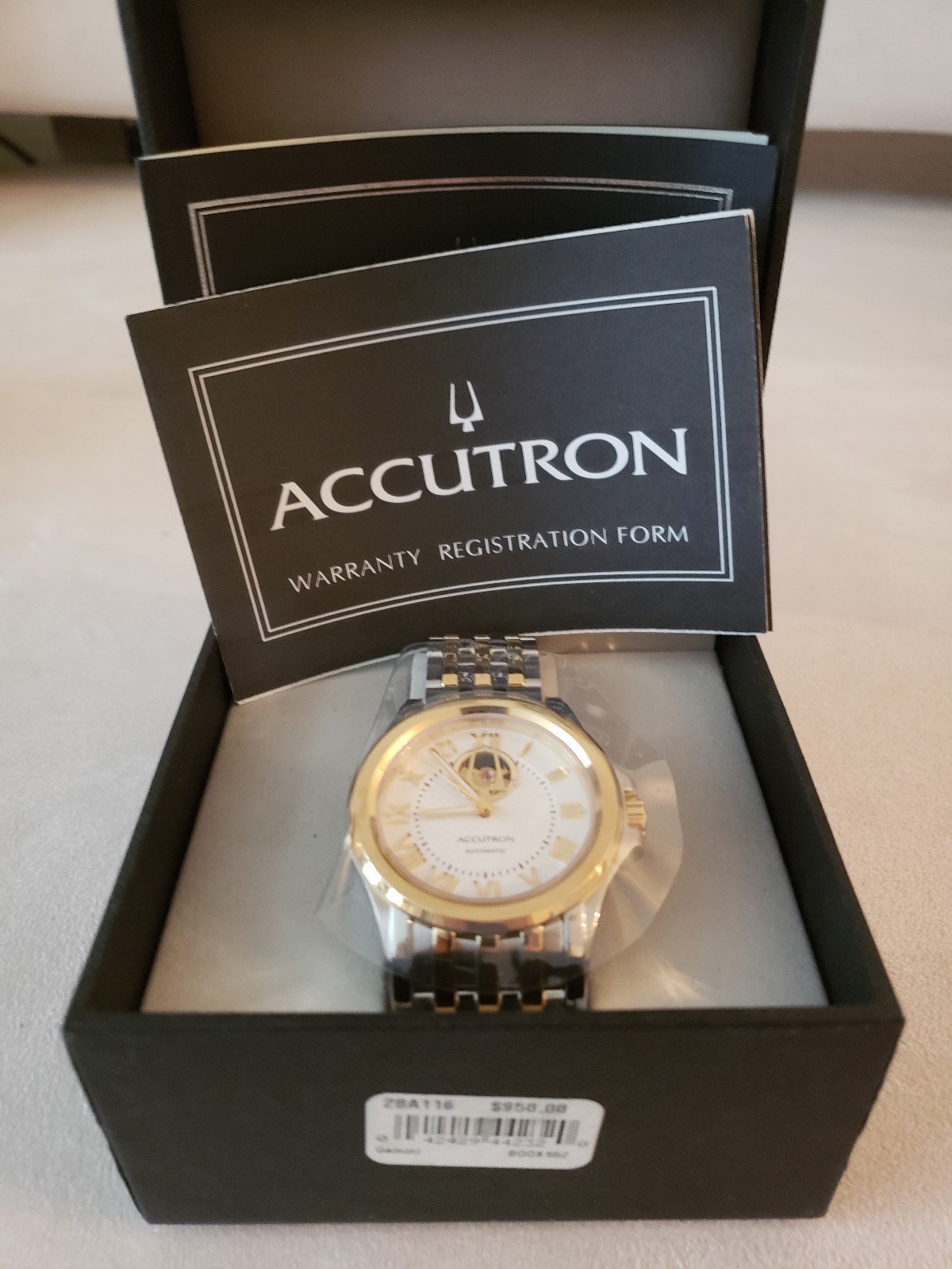 Accutron BULOVA Gemini Automatic Swiss Watch Stainless and Gold-P Mens ...