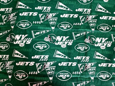 New York Jets 100% Cotton fabric 1/4 yard (9 × 58) | eBay