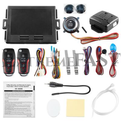 Car Ignition Switch Keyless Entry Push Start Button Kits Remote Starter ...
