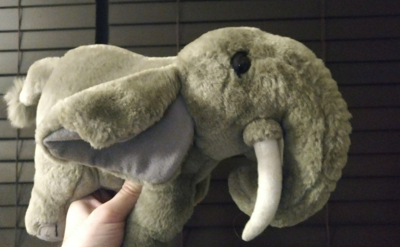 14" JUMANJI ELEPHANT PLUSH STUFFED ANIMAL DOLL MOVIE GAME VINTAGE THE ...