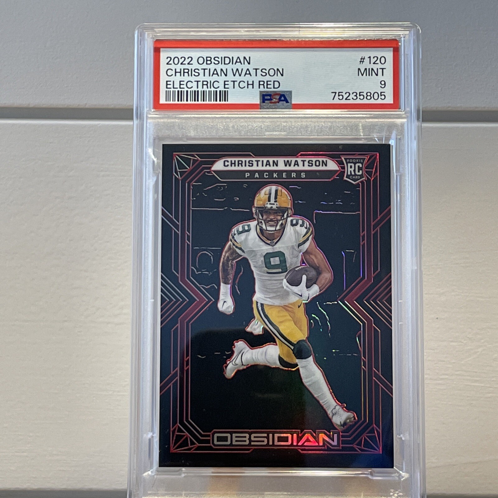 2022 Panini Obsidian - Rookies Christian Watson #120 Electric Etch Red ...