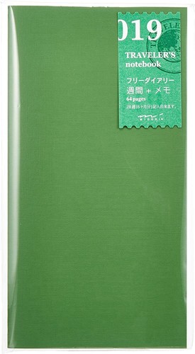 1 X Midori Traveler's Notebook (Recharge 019) Journal hebdomadaire ...