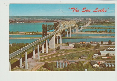 POSTCARD THE SOO LOCKS SAULT STE. MARIE MICHIGAN | eBay