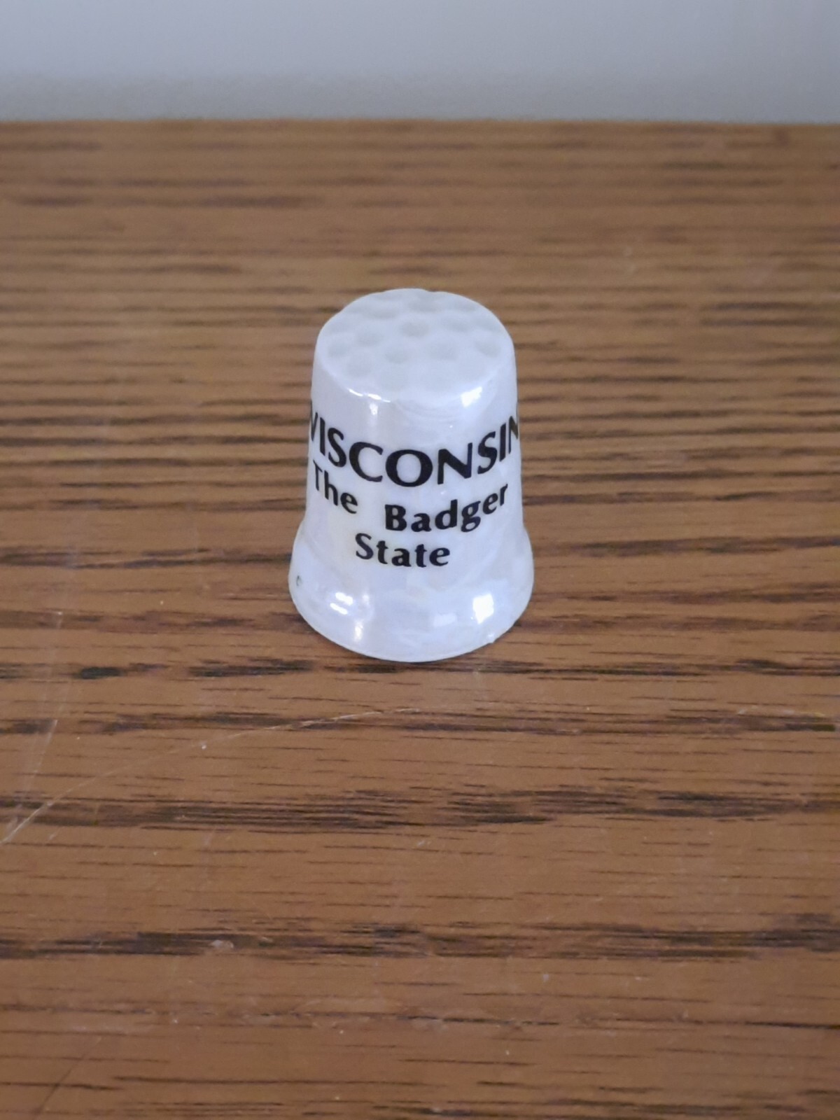 Vintage Porcelain Thimble Wisconsin State Flower Violet The Badger ...