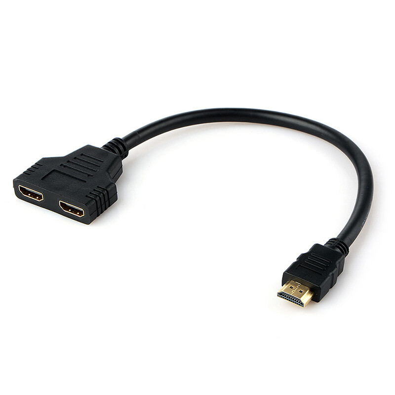 HDMI Splitter Cable Male to Dual HDMI 2 Female Y Splitter Adapter in ...