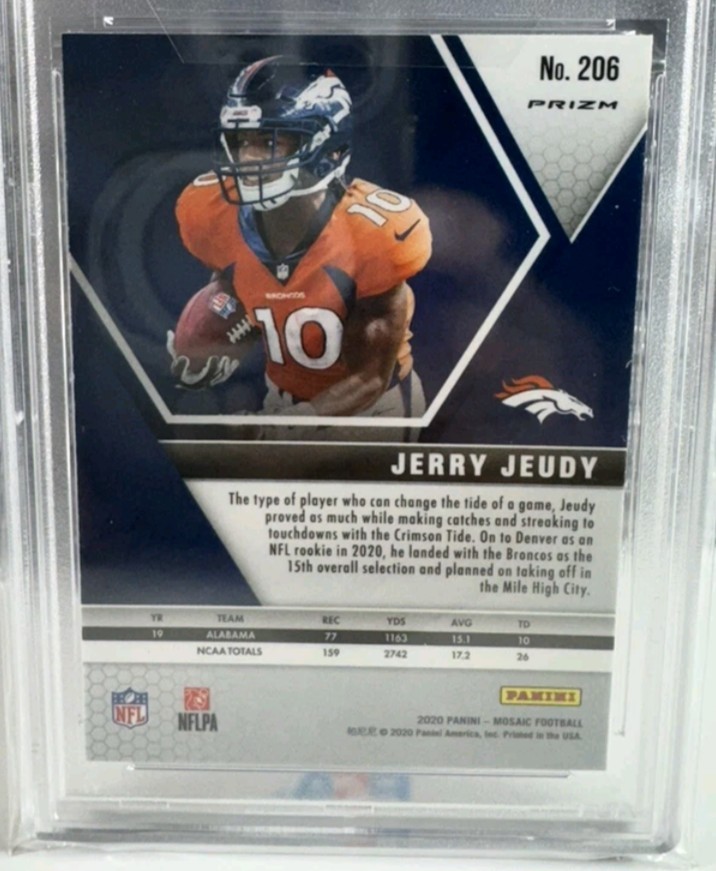 PSA 10 2020 Jerry Juedy Panini Mosaic GENESIS SSP #206 RC True Rookie ...