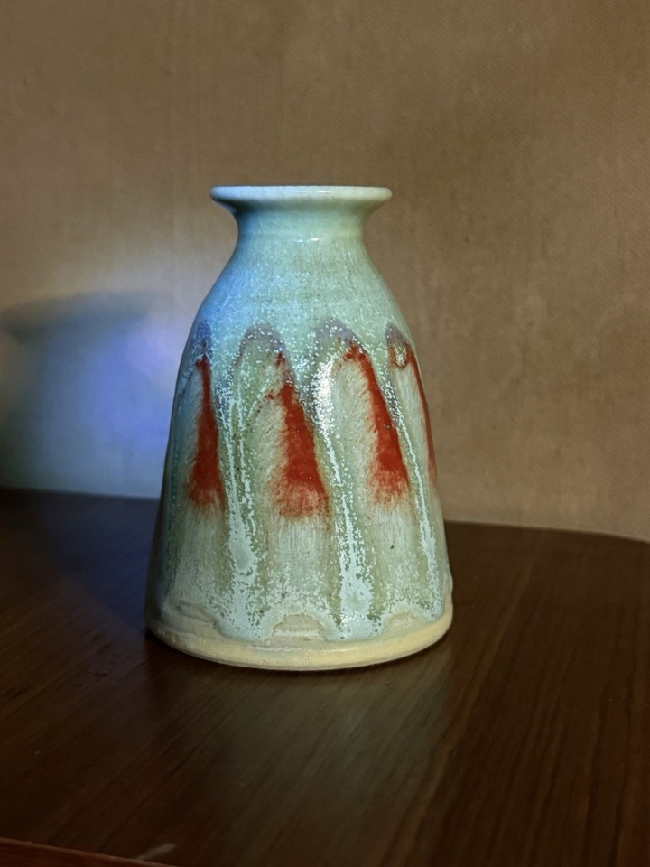 Navajo Red Clay Drip Glaze Art Vase Signed “David Johnson Navajo” 4” | eBay