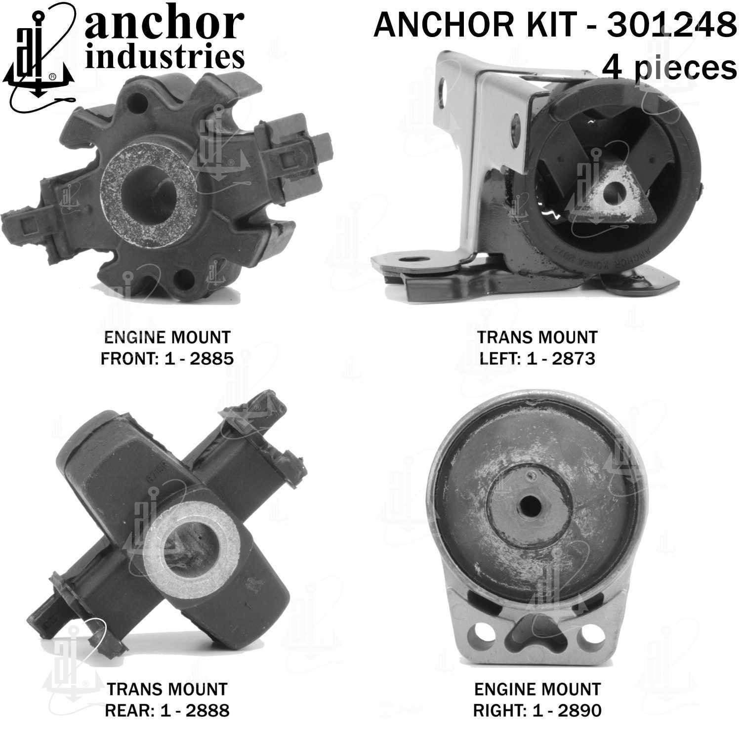 Engine Mount Kit Anchor 301248 for sale online | eBay