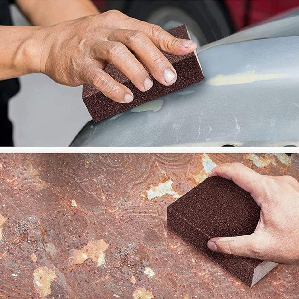 15/30PCS Sanding Blocks Square 120 Grit Foam Sandpaper Polishing Sponge ...
