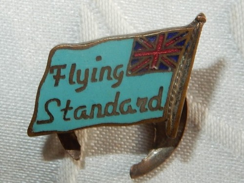 VINTAGE FLYING STANDARD MOTOR CAR AUTOMOBILE ADVERTISING FLAG LAPEL ...