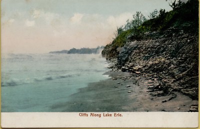 Landscape Shoreline View Cliffs Along Lake Erie Postcard D31 | eBay