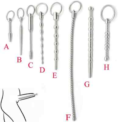 Stainless Steel Male Urethra Peni Beads Plug Urethra Dilator Sounding ...