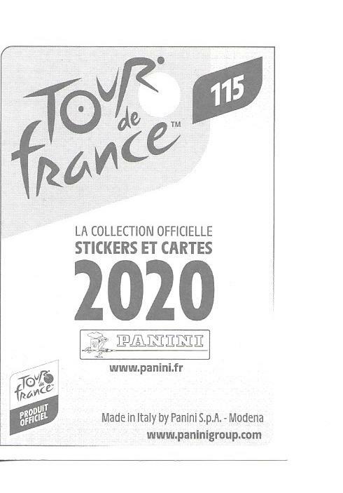 AUTOCOLLANT PANINI - TOUR DE FRANCE 2020 N° 115 VELO CYCLISME BIKE ...