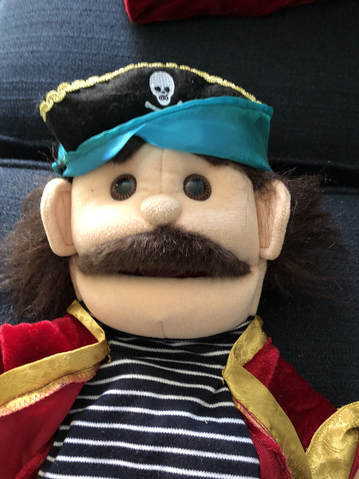 Pirate Hand Puppet Show Puppets 12” Vintage Plush Toy | eBay