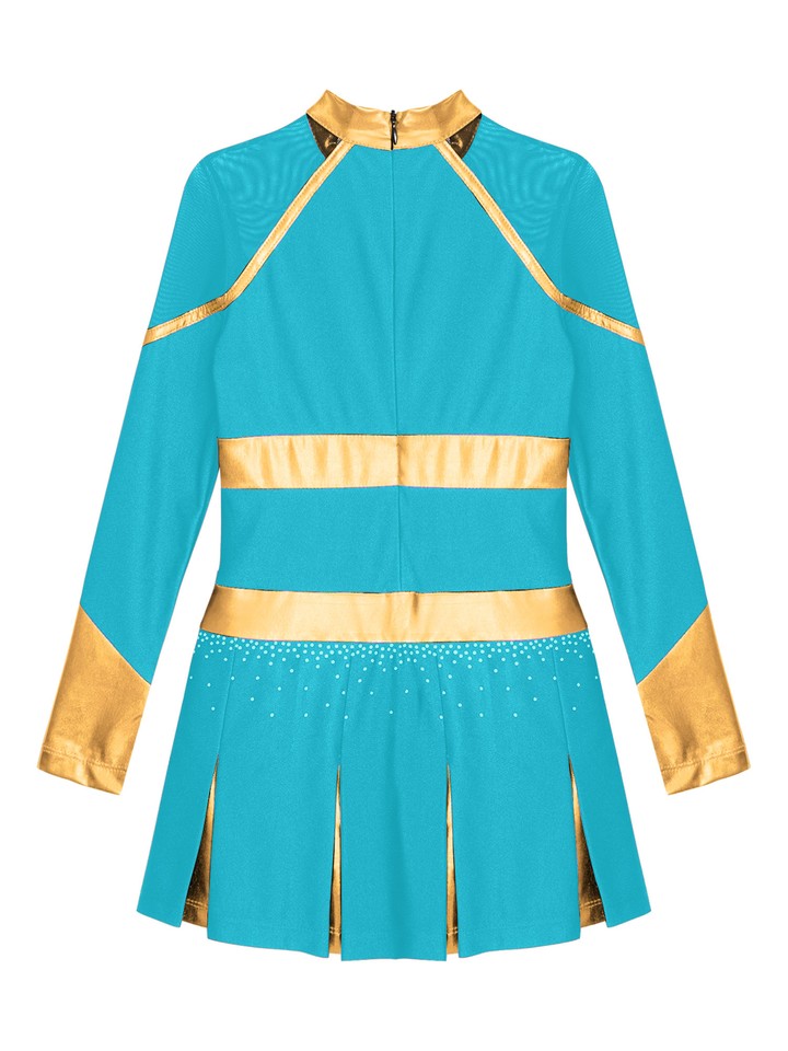 Kids Girls Uniform Cheer Leader Dresses Rave Festival Dress Costume AU ...
