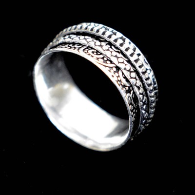 Handmade 925 Sterling Silver Plated Ethenic Jewelry Antique Bend Ring ...