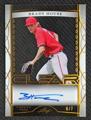 Brady House CLEAR GOLD SPECTRUM Autograph Auto SSP #ed 6/7! 2022 Leaf ...
